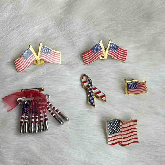 Jewelry | Patriotic American Flag Pin Set 6 | Poshmark